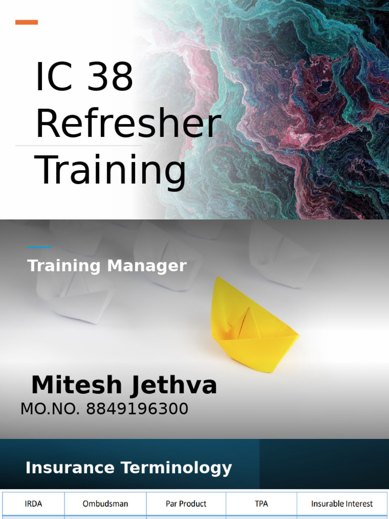 IC 38 Presentation Template | PDF | Insurance | Underwriting