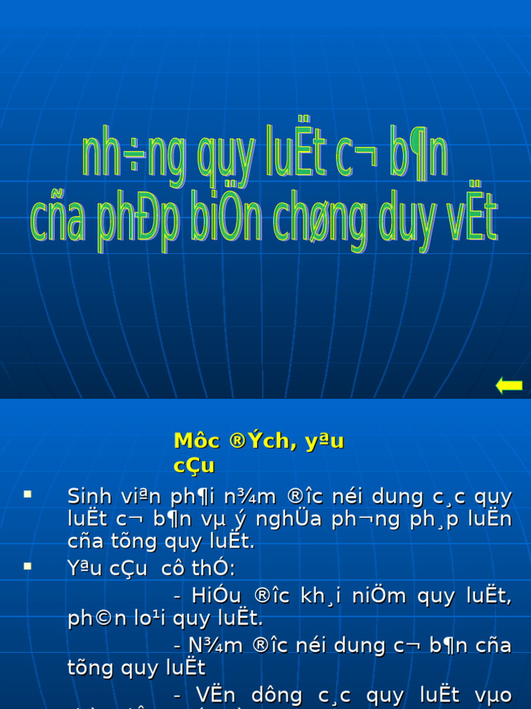 Chuong VIII - Cac Quy Luat Co Ban Cua PBCDV | PDF