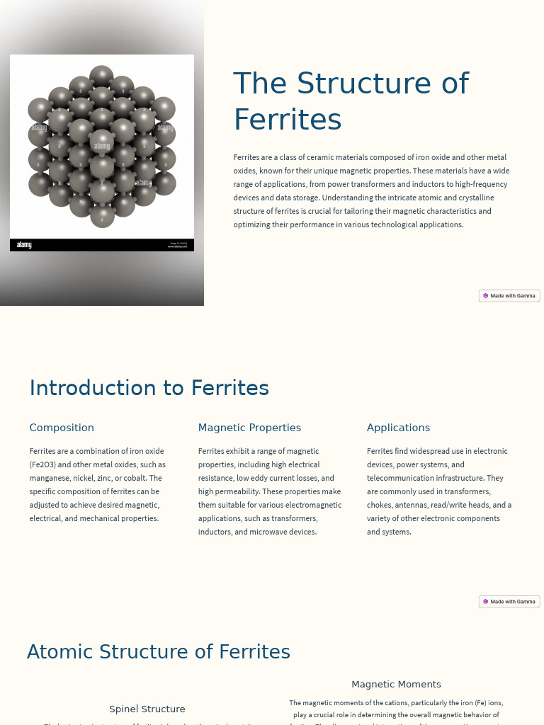 The Structure of Ferrites | PDF | Crystal Structure | Magnetism