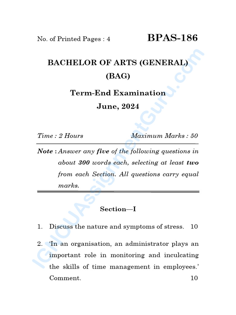 Stress & Time Management Exam | PDF | Psychology | Emotions