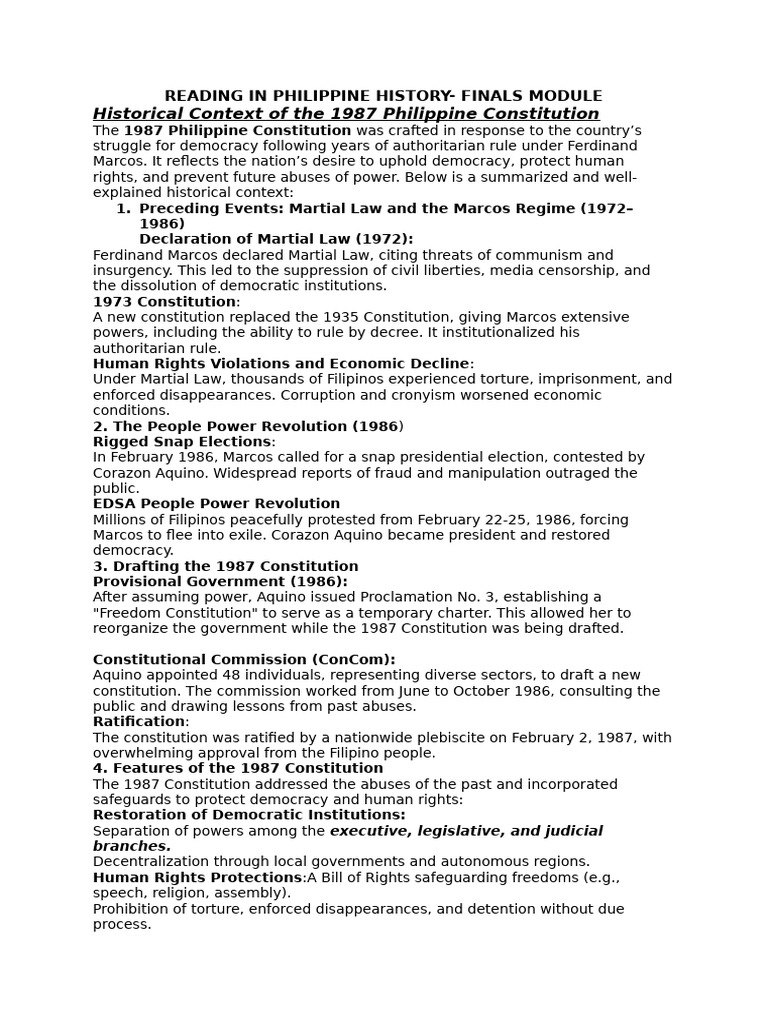 Phil Hist Module 2 1 Pdf Sustainability Separation Of Powers