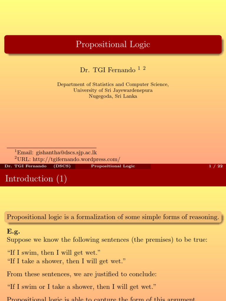 03_Propositional_Logic | PDF | Logic | Argument