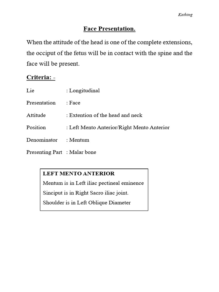 Face Presentation | PDF