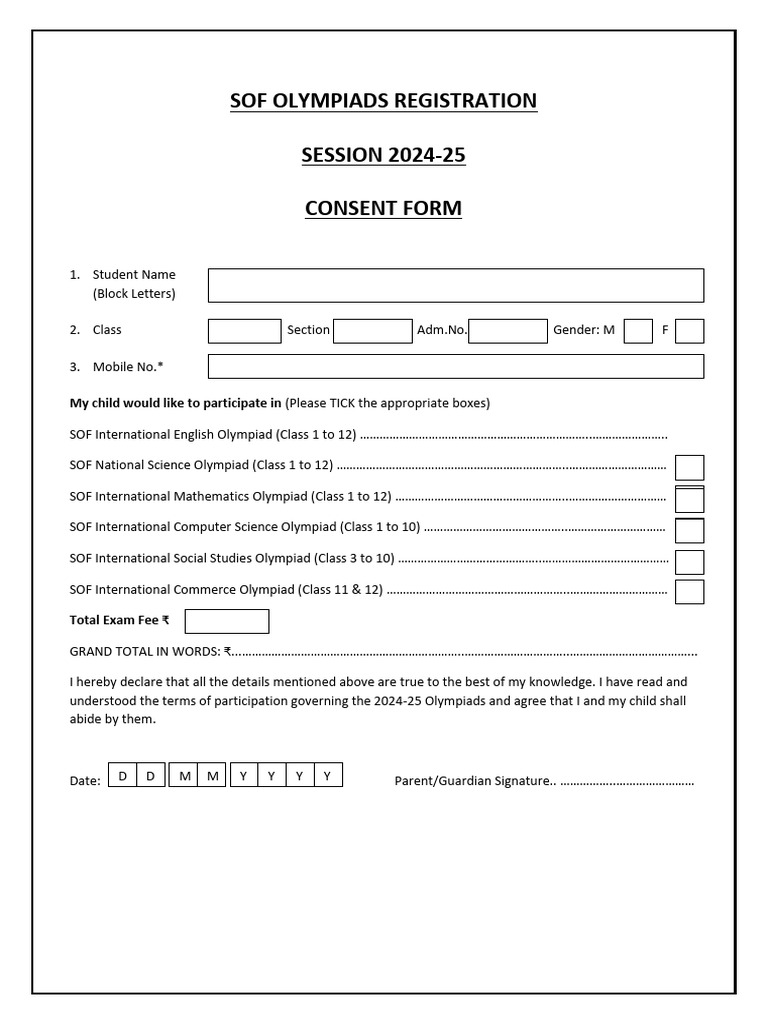Sof Consent Form PDF | PDF