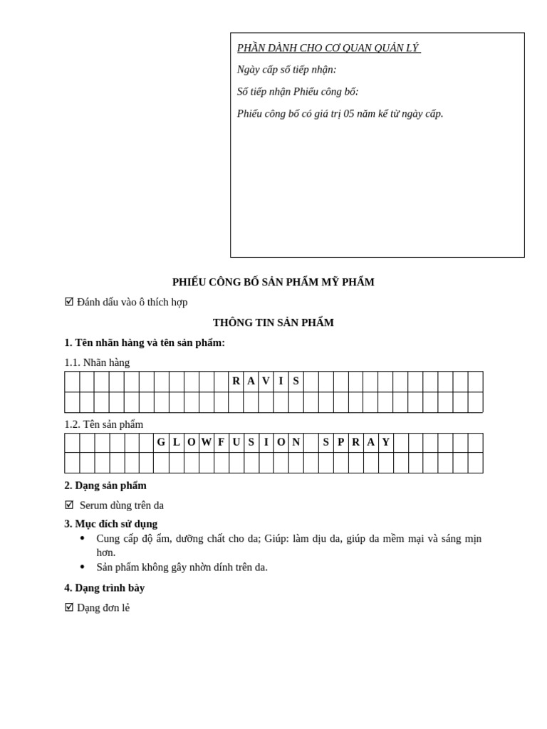 Ravis Glowfusion Spray (2) | PDF