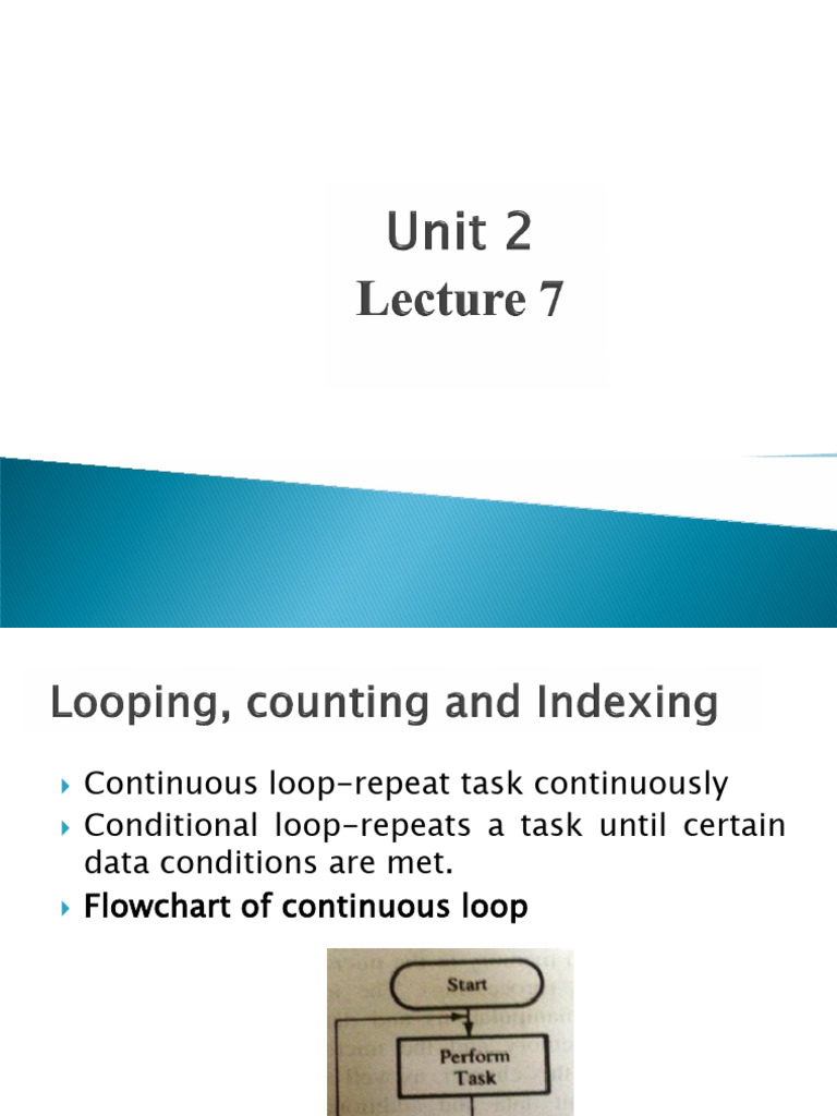Looping, Couting, Indexing | PDF