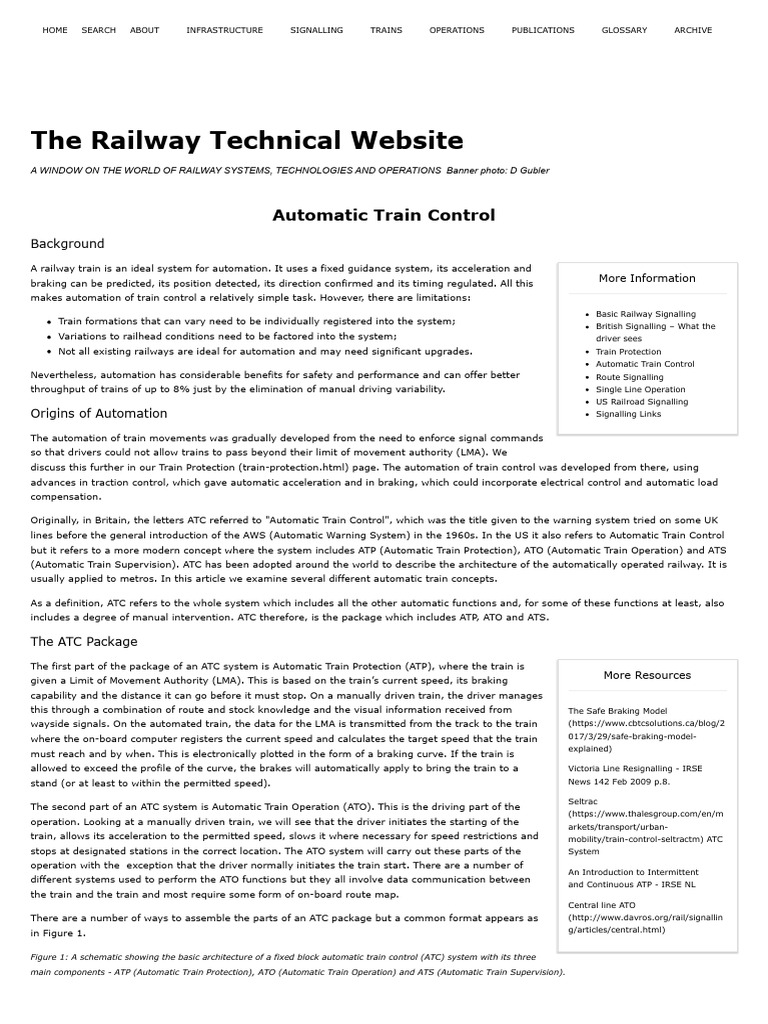 Automatic Train Control _ the Railway Technical Website _ PRC Rail ...