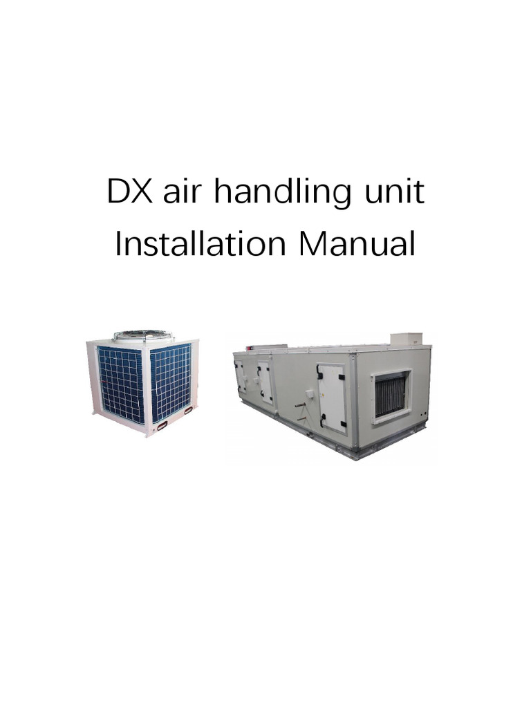 DX Air Handling Unit Installation Guide | PDF | Pipe (Fluid Conveyance ...