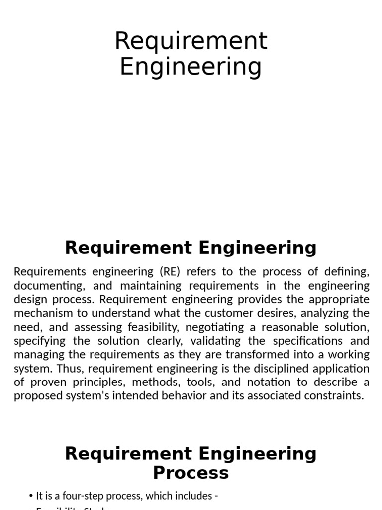 Understanding Requirement Engineering Process | PDF | Feasibility Study | Systems Thinking