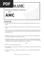2022 AMC 8 Problem Set and Solutions | PDF | Numbers | Multiplication