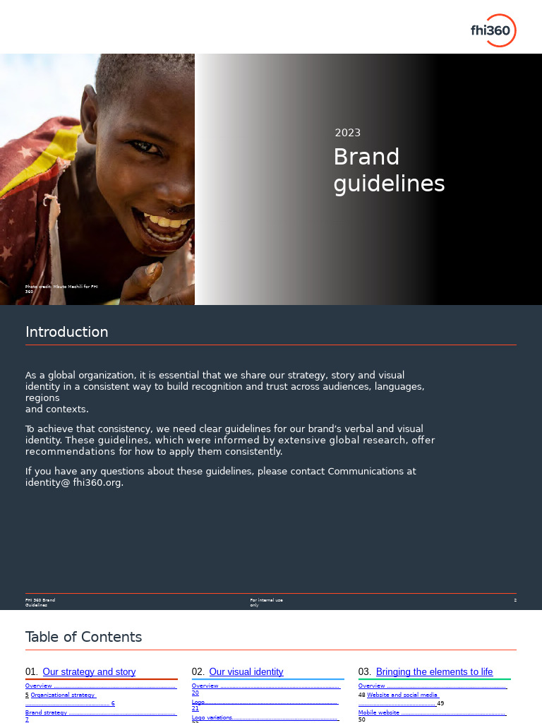 Fhi 360 Brand Guidelines2023 | PDF | Logos | Brand