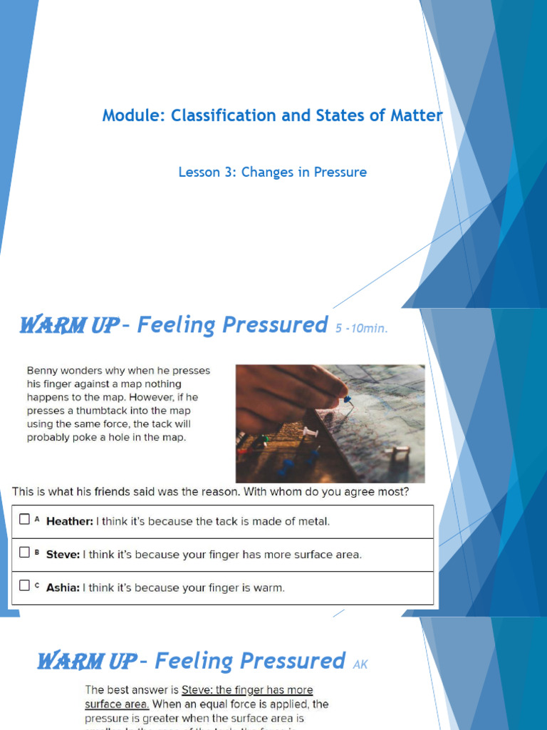 2.U1 M1 L3 Changes in Pressure | PDF