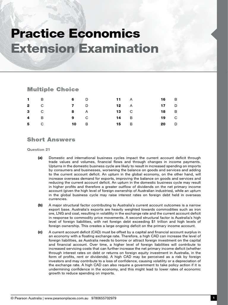 Age 10ed WB Extension Exam Answers | PDF | Balance Of Trade ...