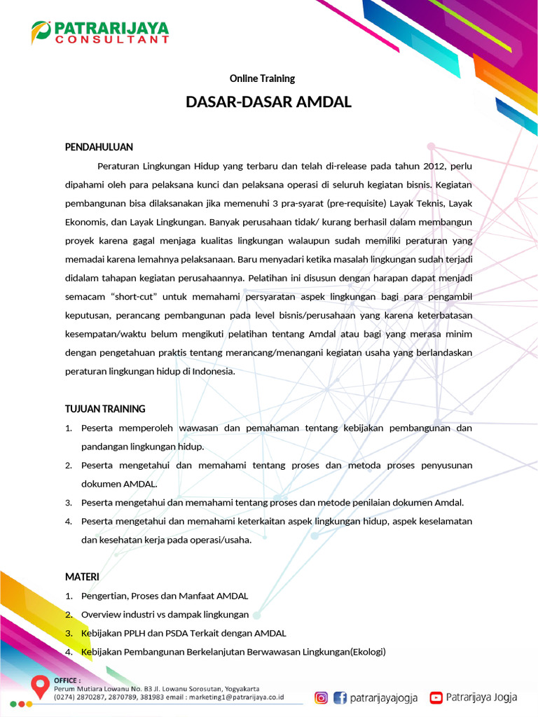 Dasar-Dasar Amdal 22-23 | PDF