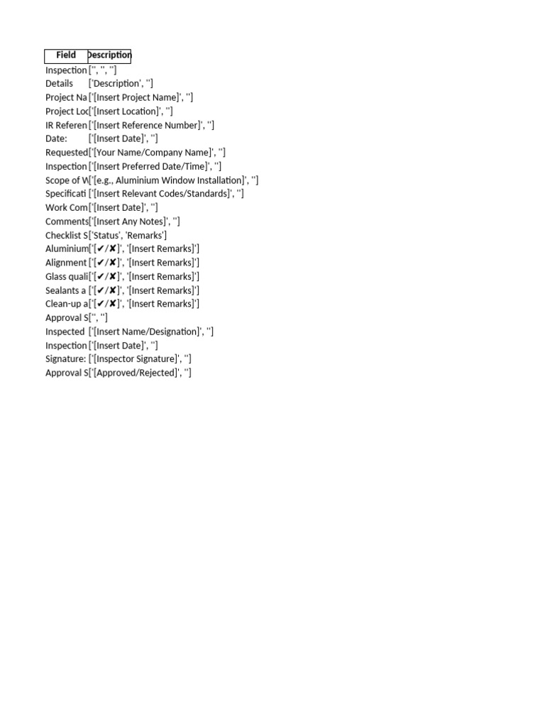 Inspection Request Form | PDF