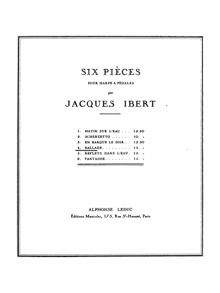 Ibert Ballade | PDF
