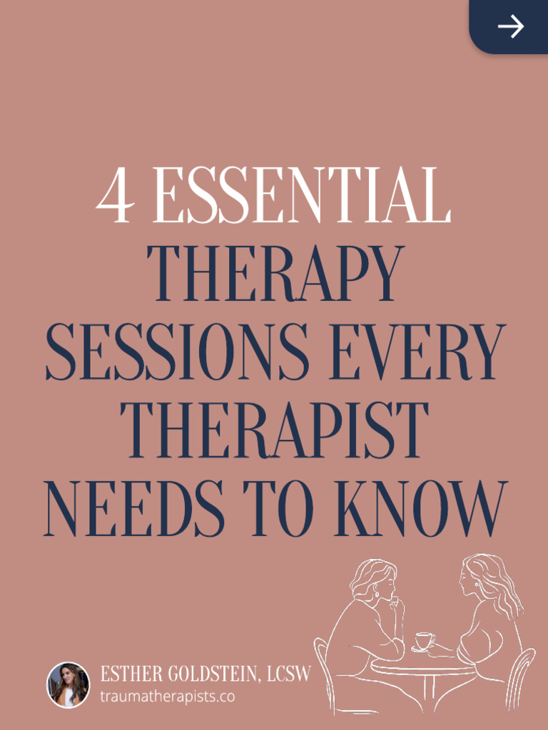 4 Essential Therapy Sessions Every Therapist Needs To Know | PDF ...