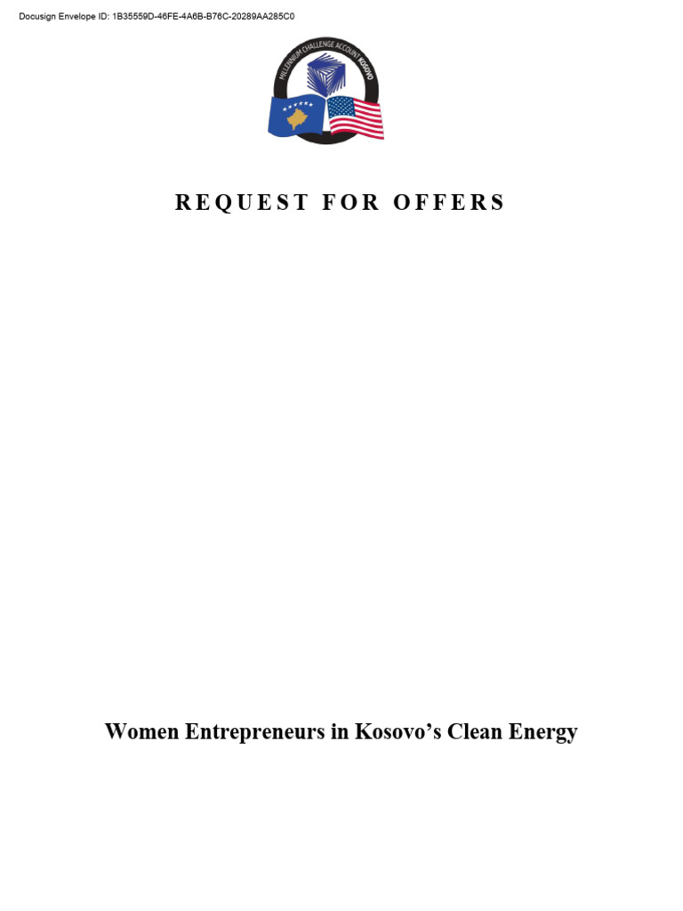 Request for Offers (RFO) | PDF | Offer And Acceptance | Methodology