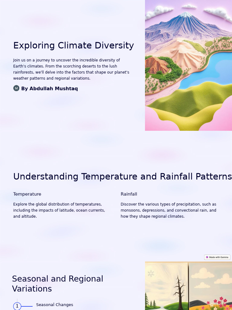 Exploring Climate Diversity | PDF | Rain | Climate