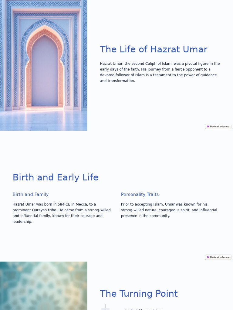 The Life of Hazrat Umar | PDF | Umar | Caliphate