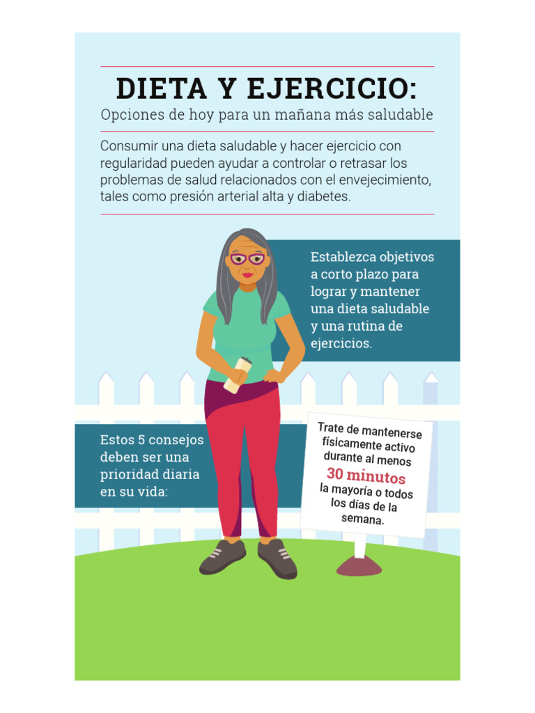 Dieta y Ejercicio para Envejecer Saludablemente | PDF