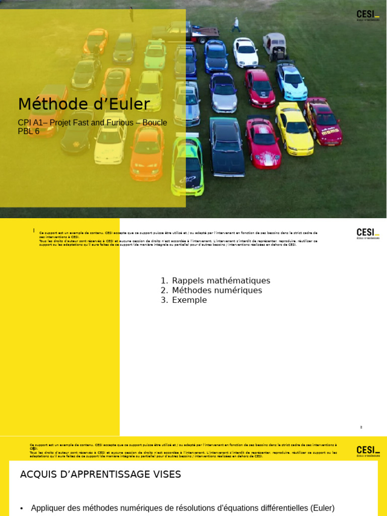 Methode D Euler | PDF | Analyse numérique | Calcul