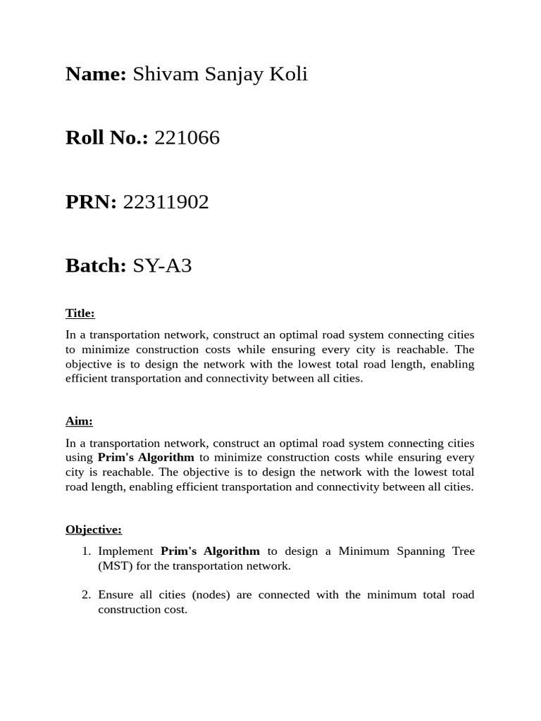 ADS Assignment-6A&7B | PDF | Graph Theory | Theoretical Computer Science