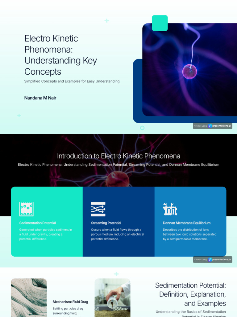 Basic Understanding of Electro Kinetic Phenomena | PDF