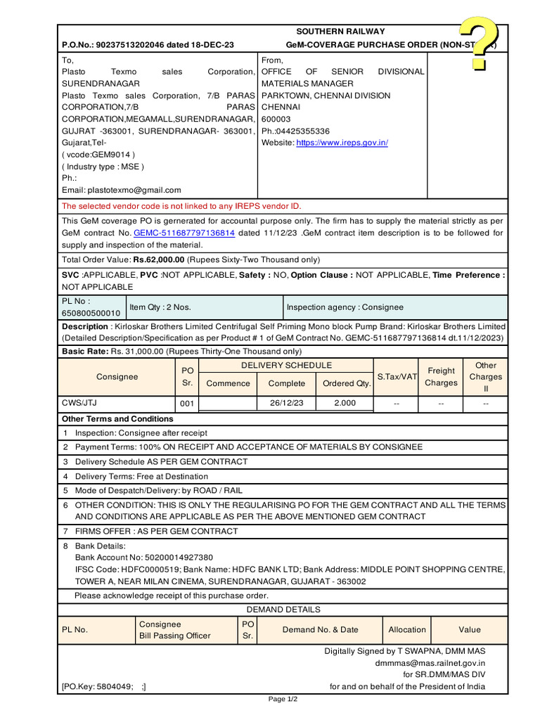 Self Priming Mono Block Pump - Po | PDF | Taxes | Government Finances