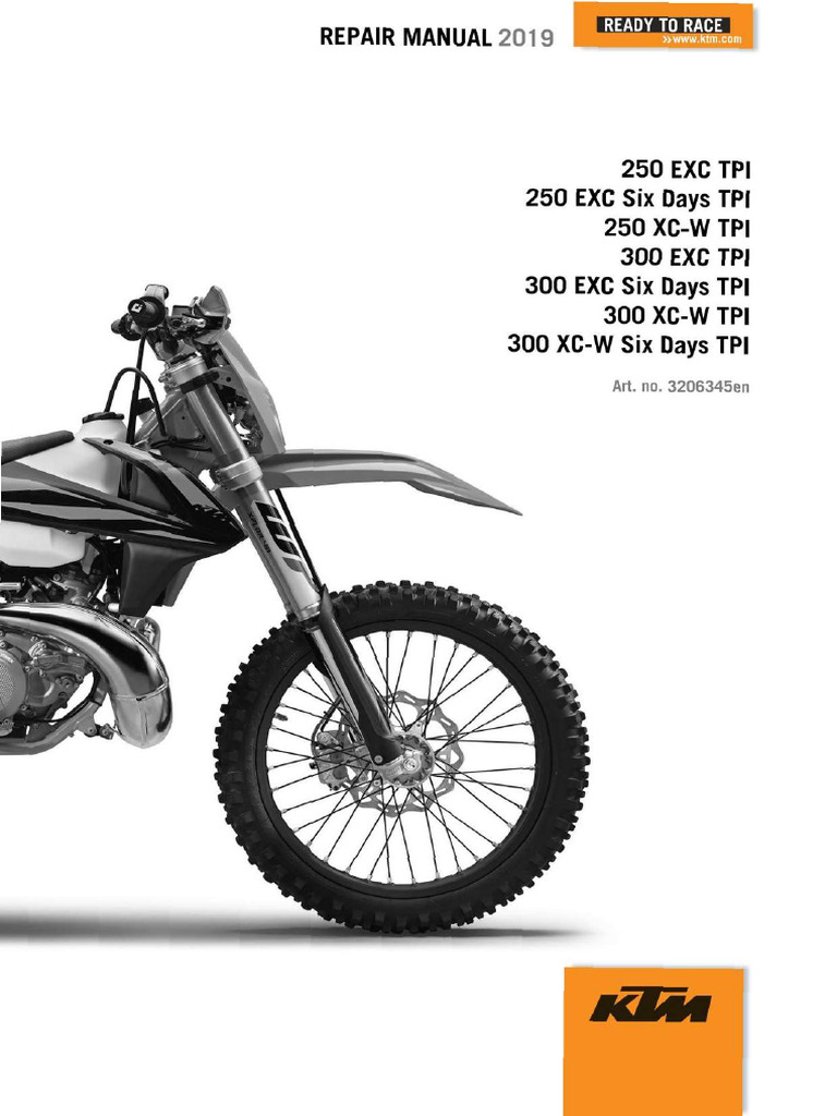 2019 KTM 250 300 EXC TPI Six Days TPI Service Repair Manual (001 101) 1 ...