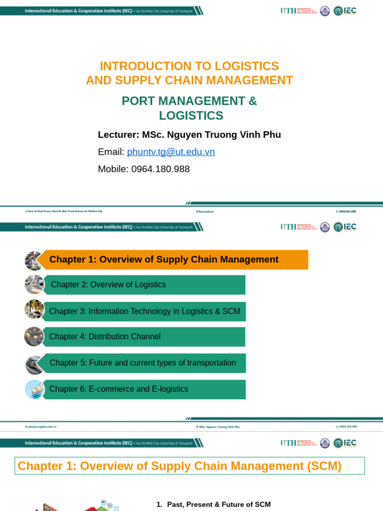 Chapter 1 - Overview of SCM - Introduction To Logistics and SCM | PDF | Supply Chain Management ...