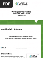 WIDA Speaking Scoring Scale GR 1 12 | PDF | Cognition | Human Communication