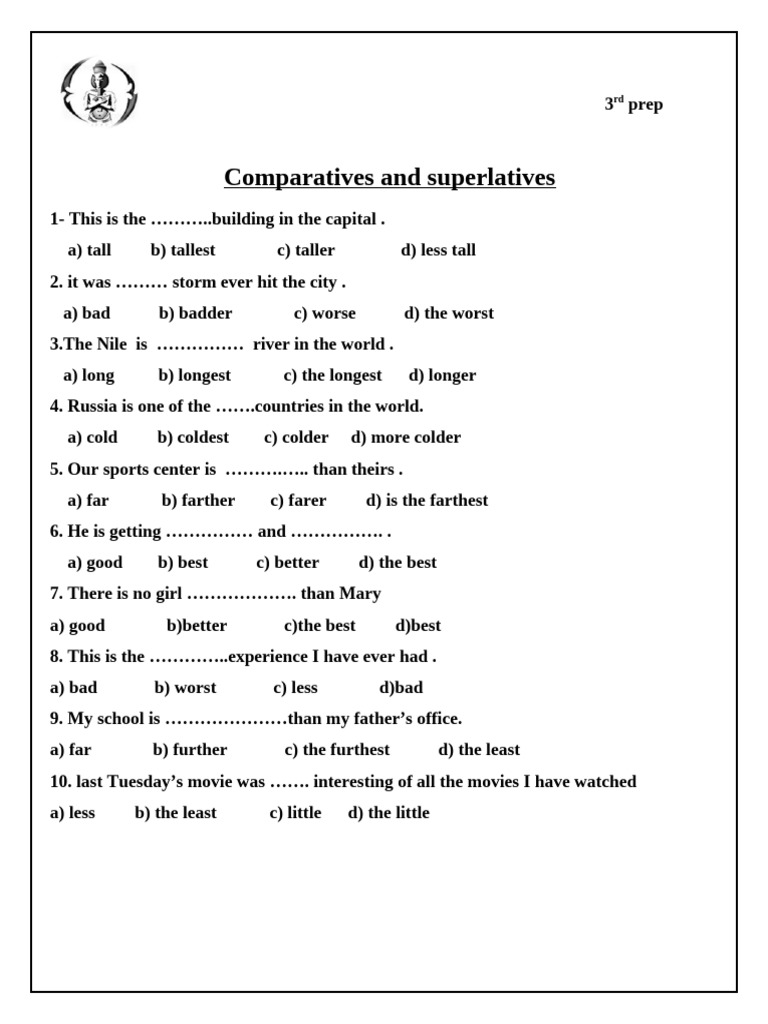 grammar comparative & superlative | PDF