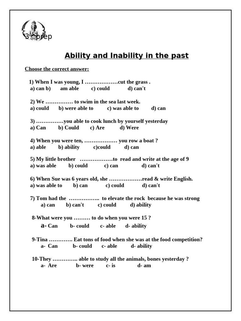 Grammar Ability & Inability | PDF