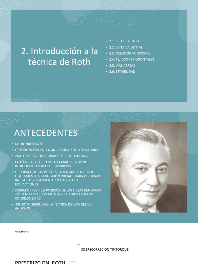 CLASE 2 DE TÉCNICA ROTH Introducción a la técnica de Roth | PDF ...