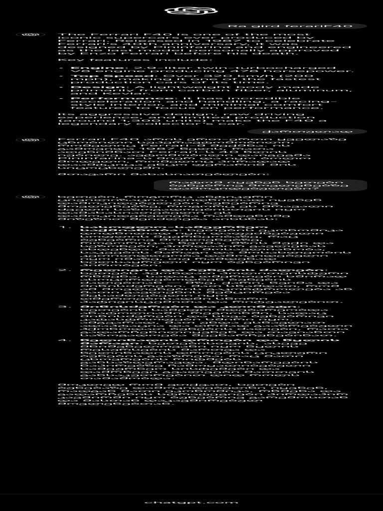 Ferrari F40 Overview | PDF