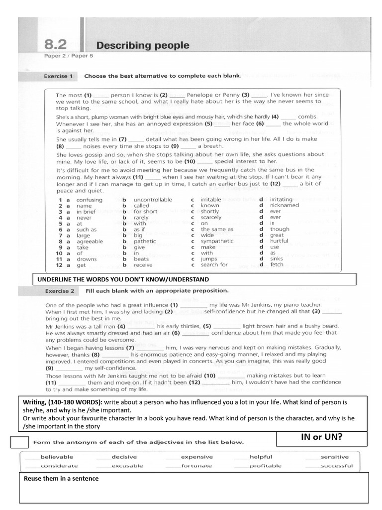 10102024 b2 8.2 describe people | PDF