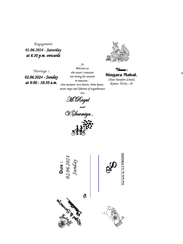 Ragul & Sowmiya Wedding Invitation | PDF