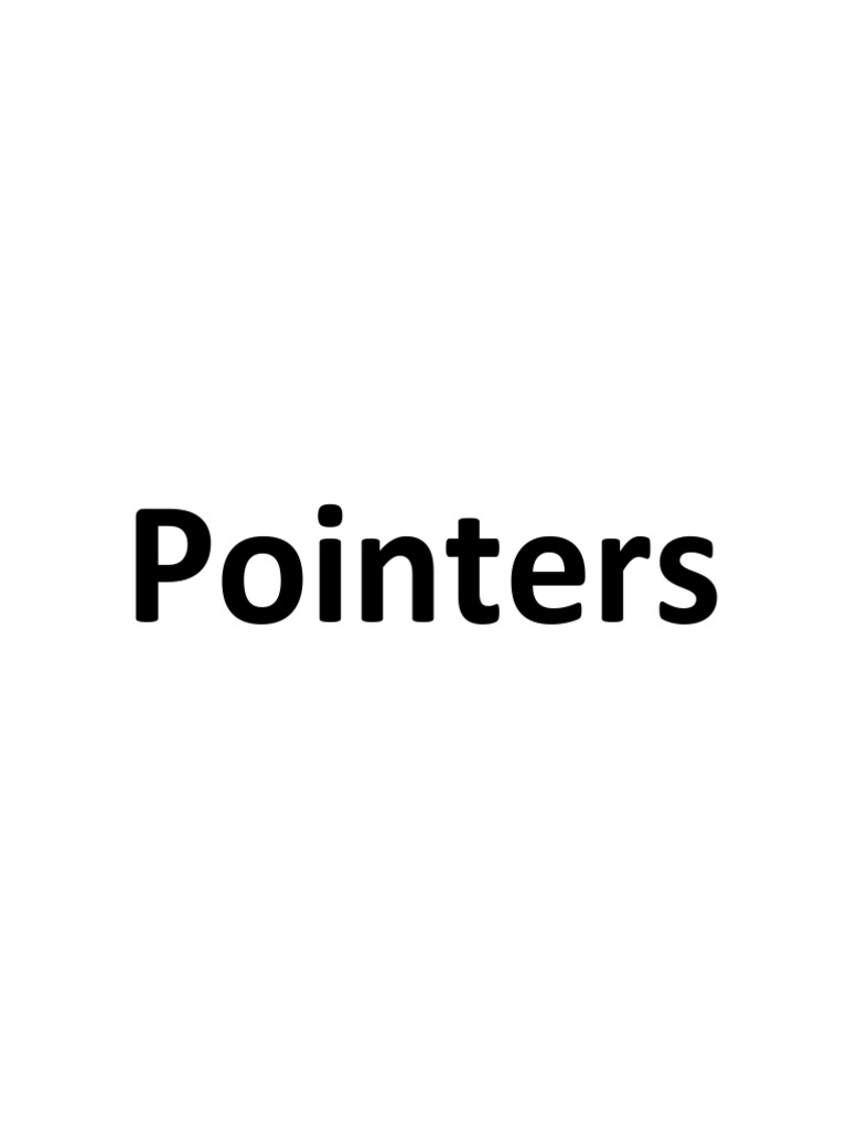 Pointers In C Pdf Pointer Computer Programming Data Type
