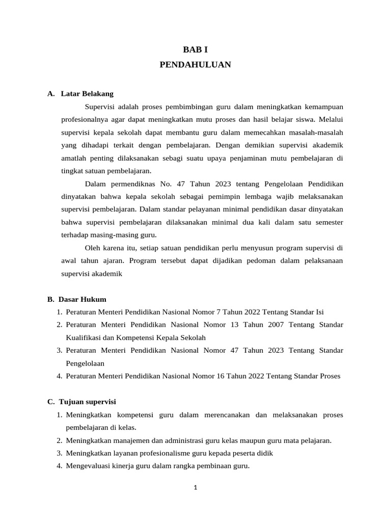 Supervisi Akademik untuk Peningkatan Guru | PDF
