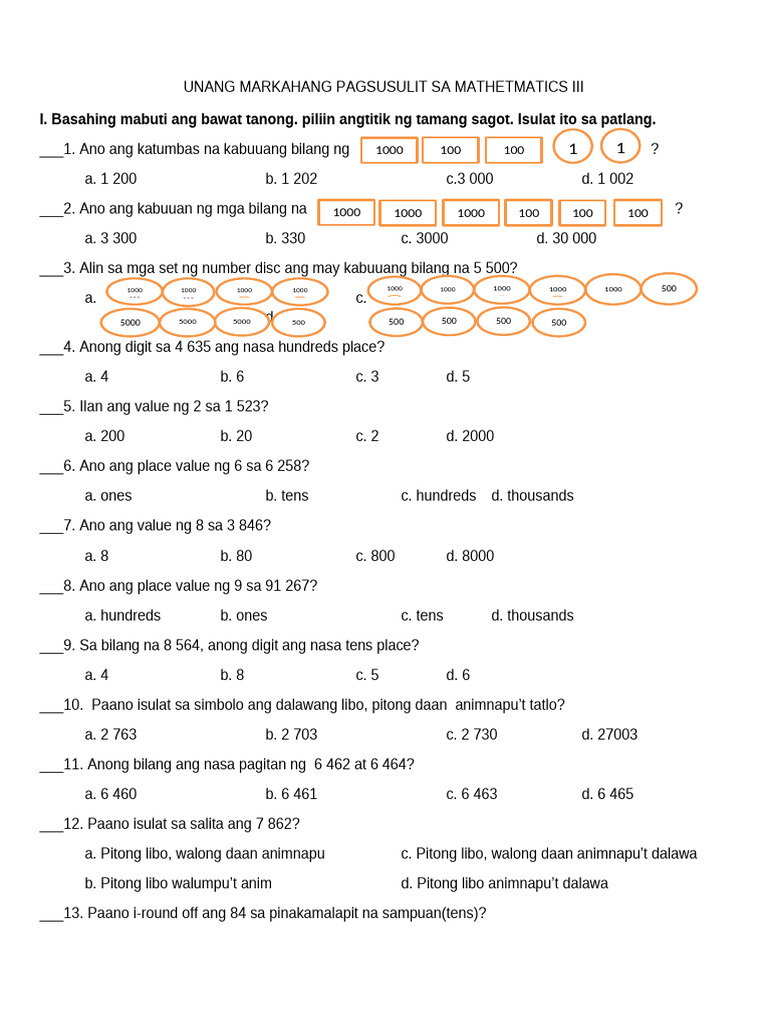 PT - Math 3 - Q1 V3 | PDF