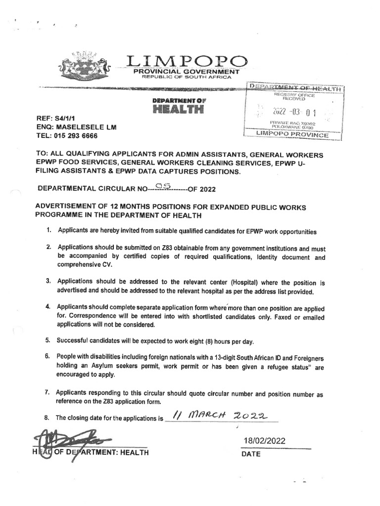 Circular No. 5 2022 020322 | PDF