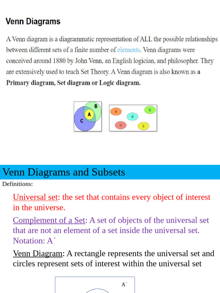 Venn Diagram Lesson | PDF | Set (Mathematics) | Mathematical Concepts