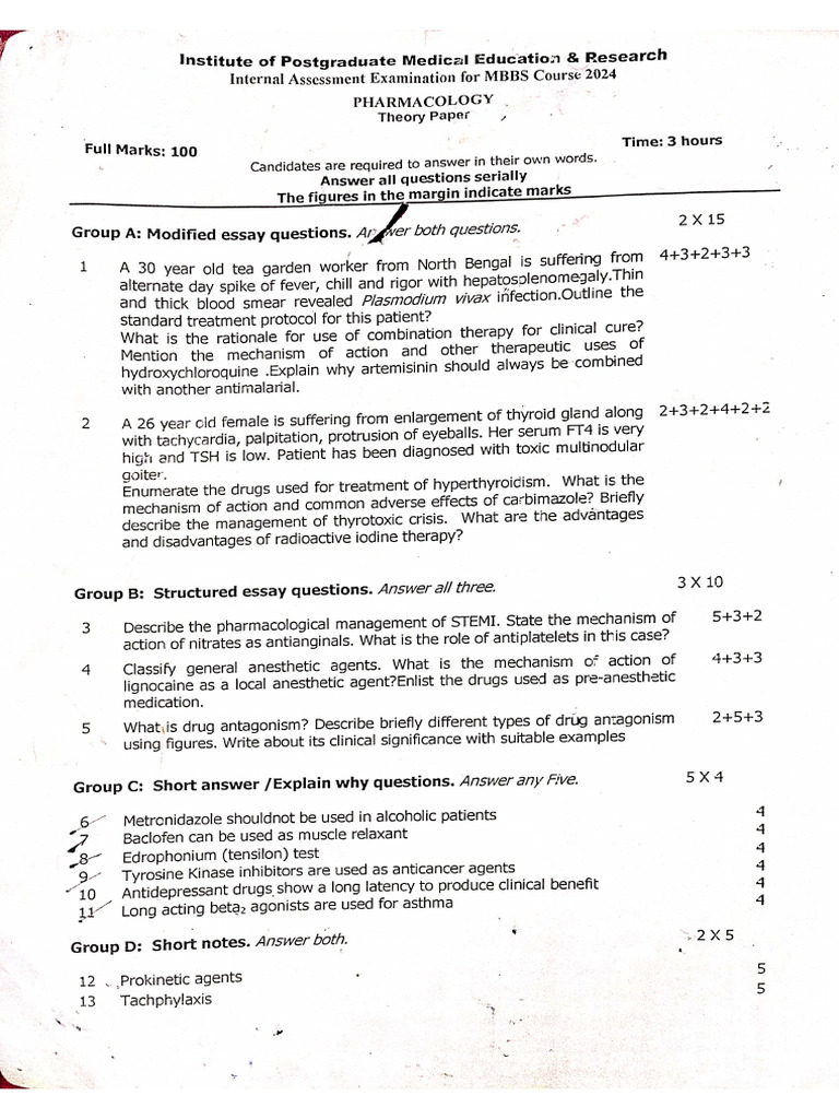 IPGMER-SSKMH (Pre Prof.'24 of 2nd Prof.) | PDF