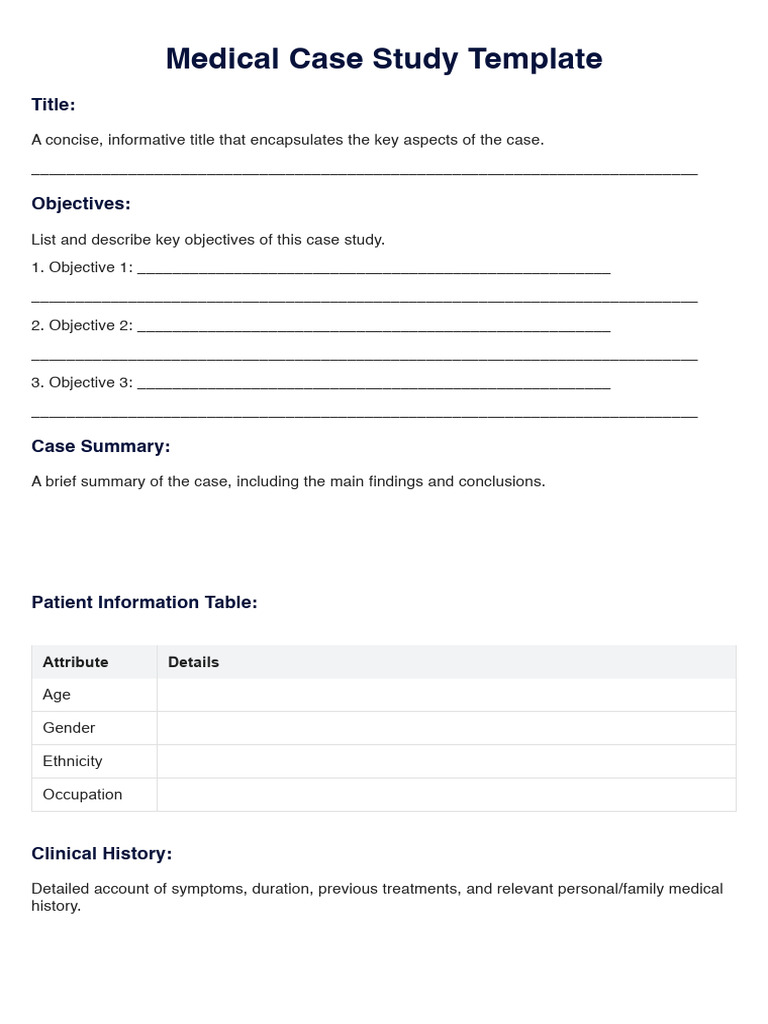 Medical Case Study Template | PDF