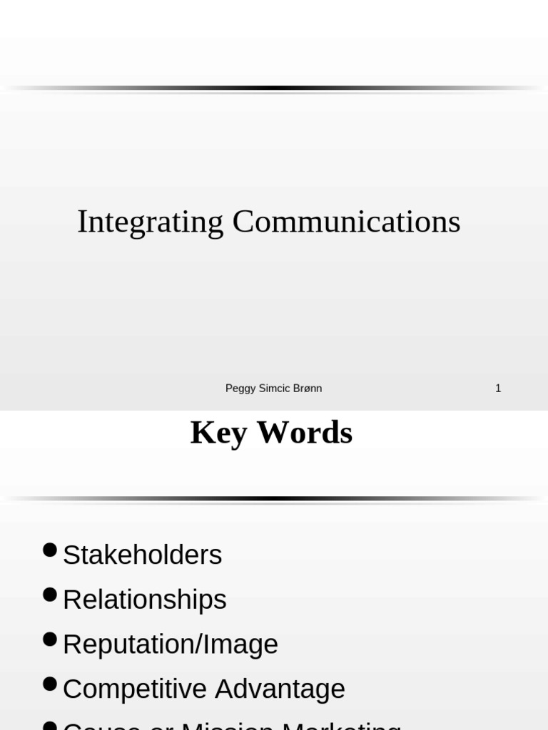 Integrated Communications Strategies | PDF | Marketing Communications ...