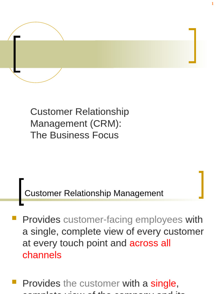 Customer Relationship Management | PDF | Enterprise Resource Planning ...