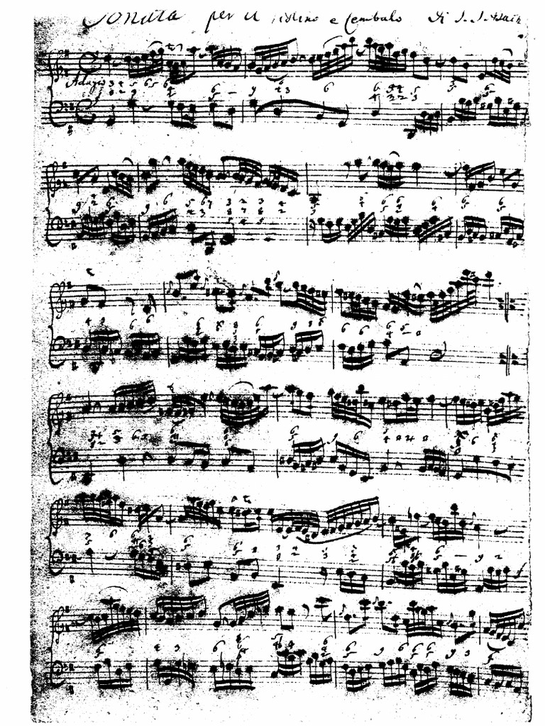 Bach G Major BWV1021 | PDF