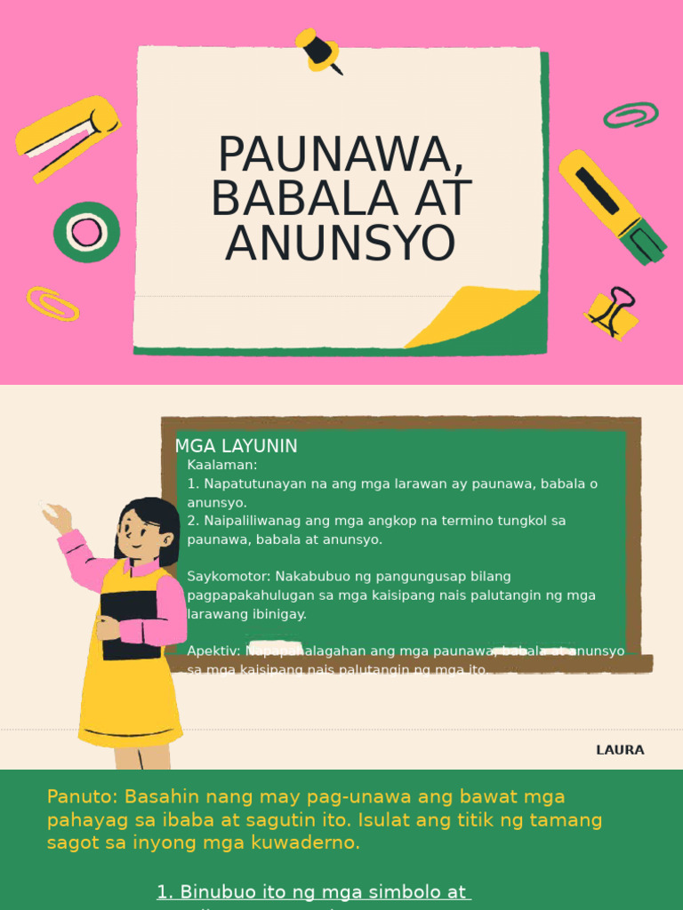 Paunawa, Babala at Anunsyo (Techvoc) q2m3 | PDF