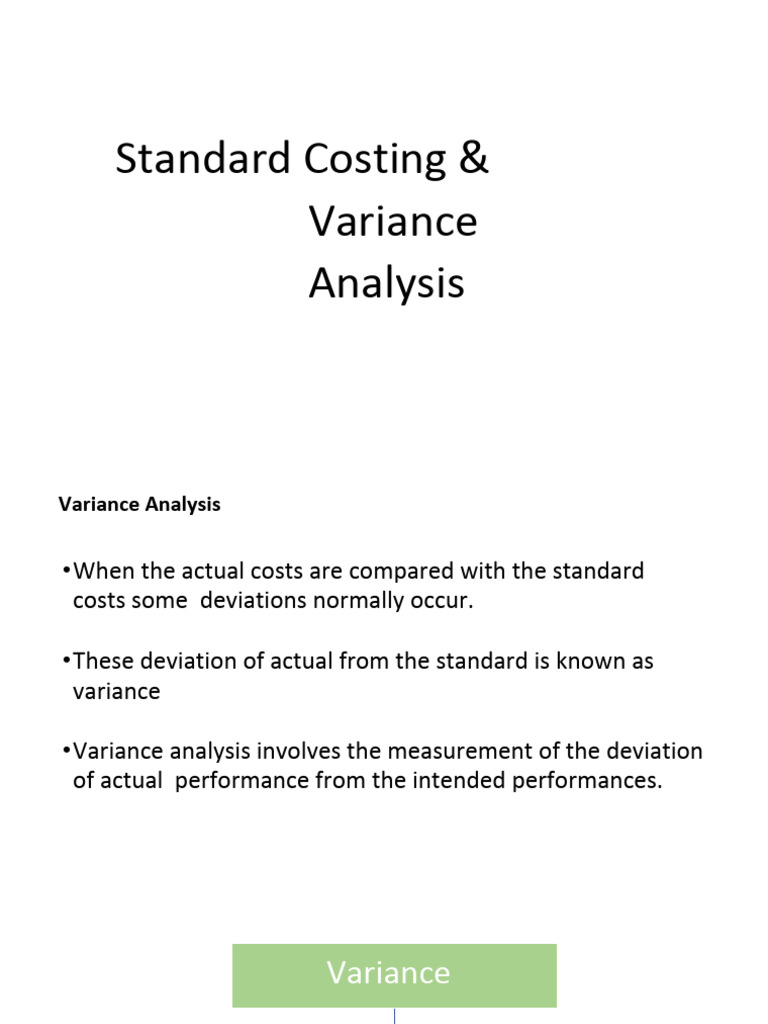 Chapter-5 Standard Costing & Variance Analysis | PDF | Variance | Prices